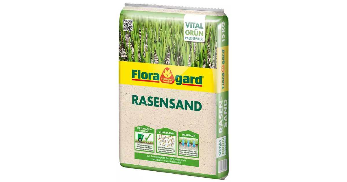 Floragard Rasensand, Reiner Quarzsand zum Lüften des Bodens - 1A Garten ...