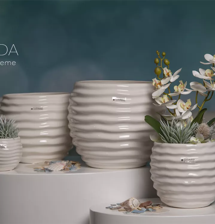 Vase Lerida creme, Tiziano Keramik, Dekoartikel Online und vor Ort ...