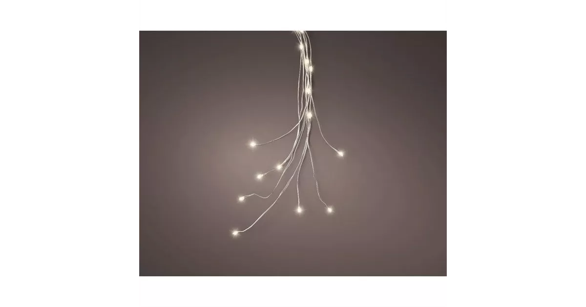 LED Draht Lichterbündel 40 LED warm weiß, Länge: 65cm / Batterie / mit ...