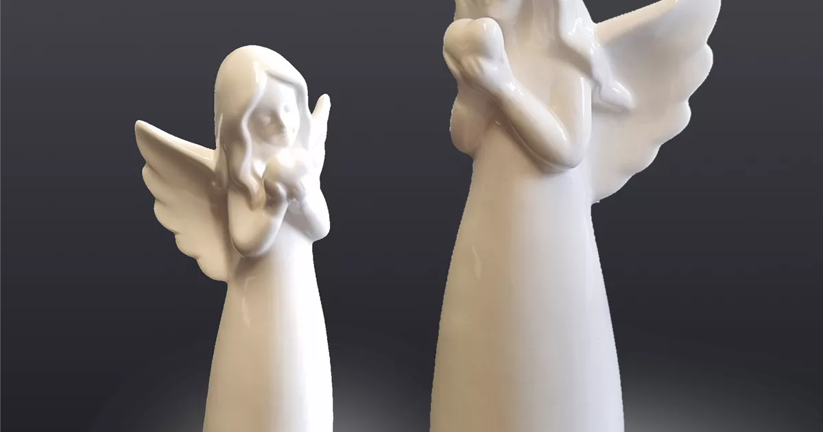 Engel Lara mit Herz creme, Tiziano Keramik, Dekoartikel Online und vor Ort kaufen - 1A Garten Ammer